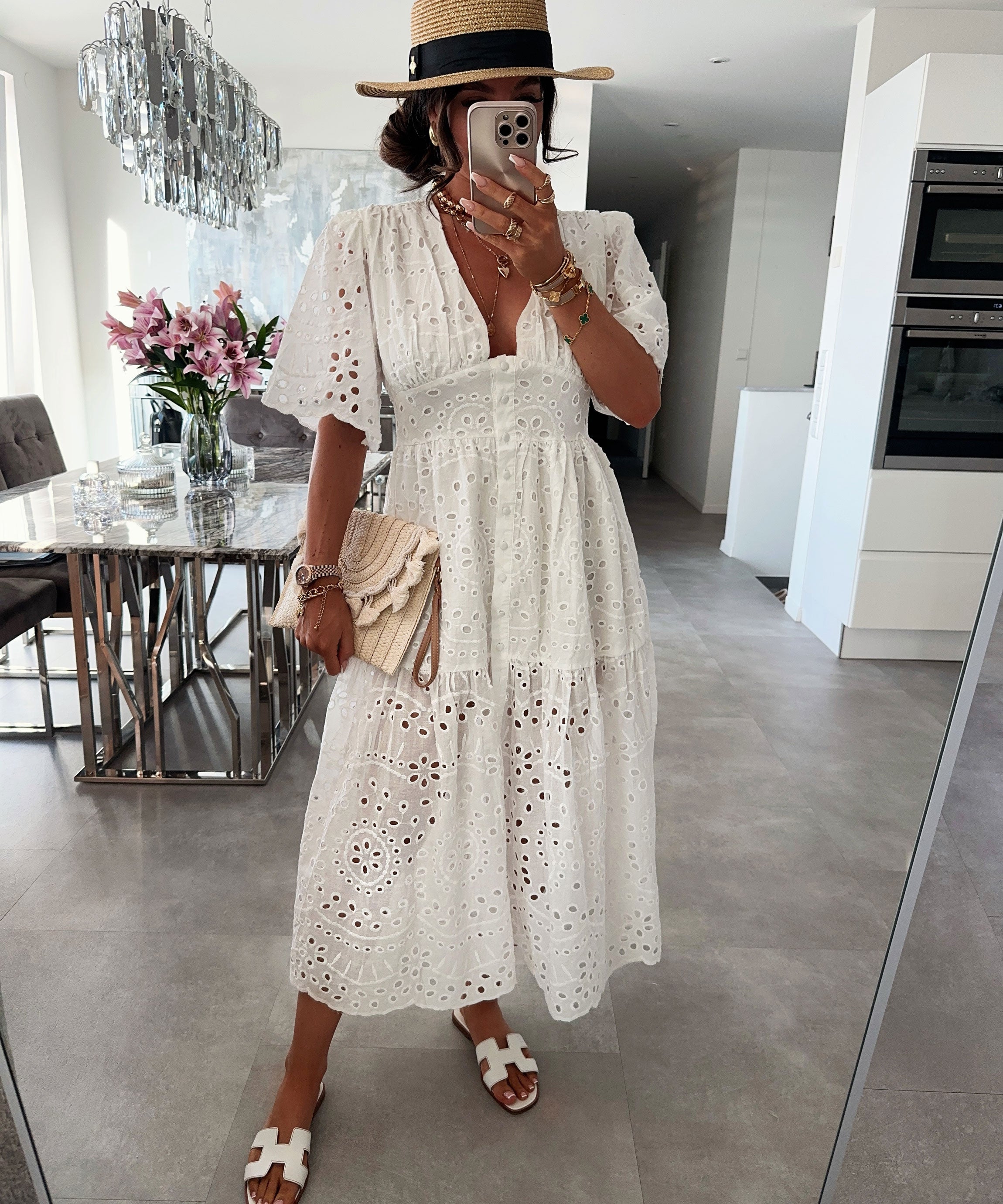 Maxi Kleid Maleyna Weiß